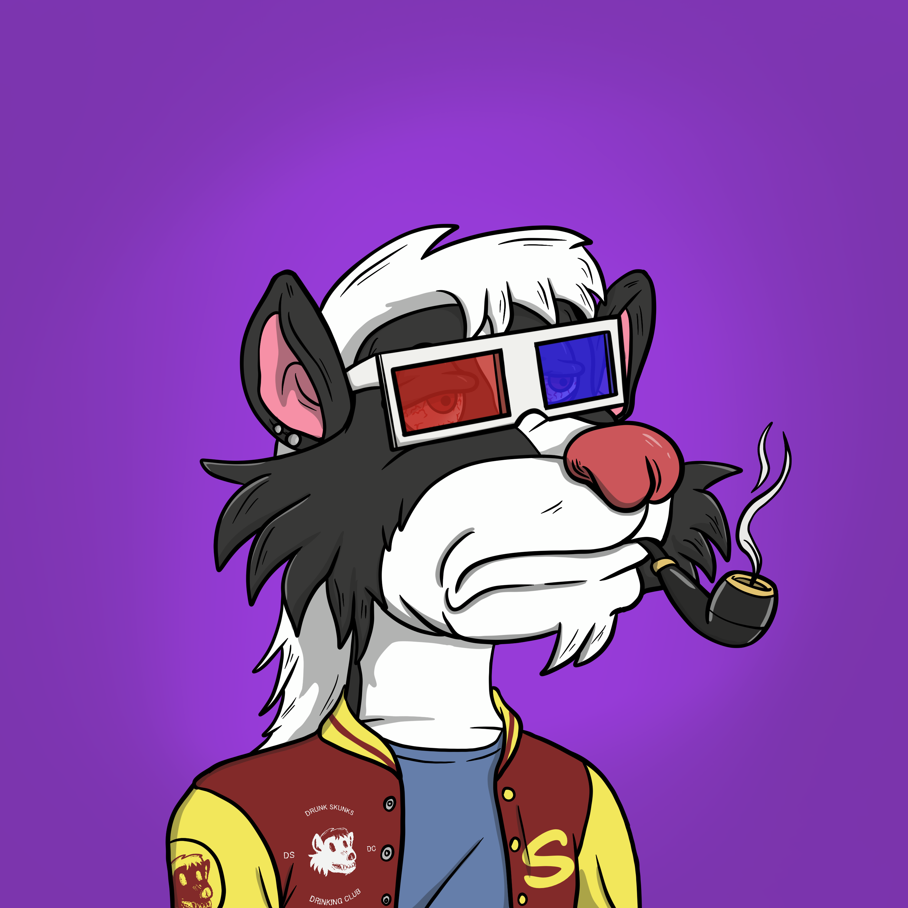 Drunk Skunk Dc #3165 - Drunk Skunks Drinking Club | Opensea