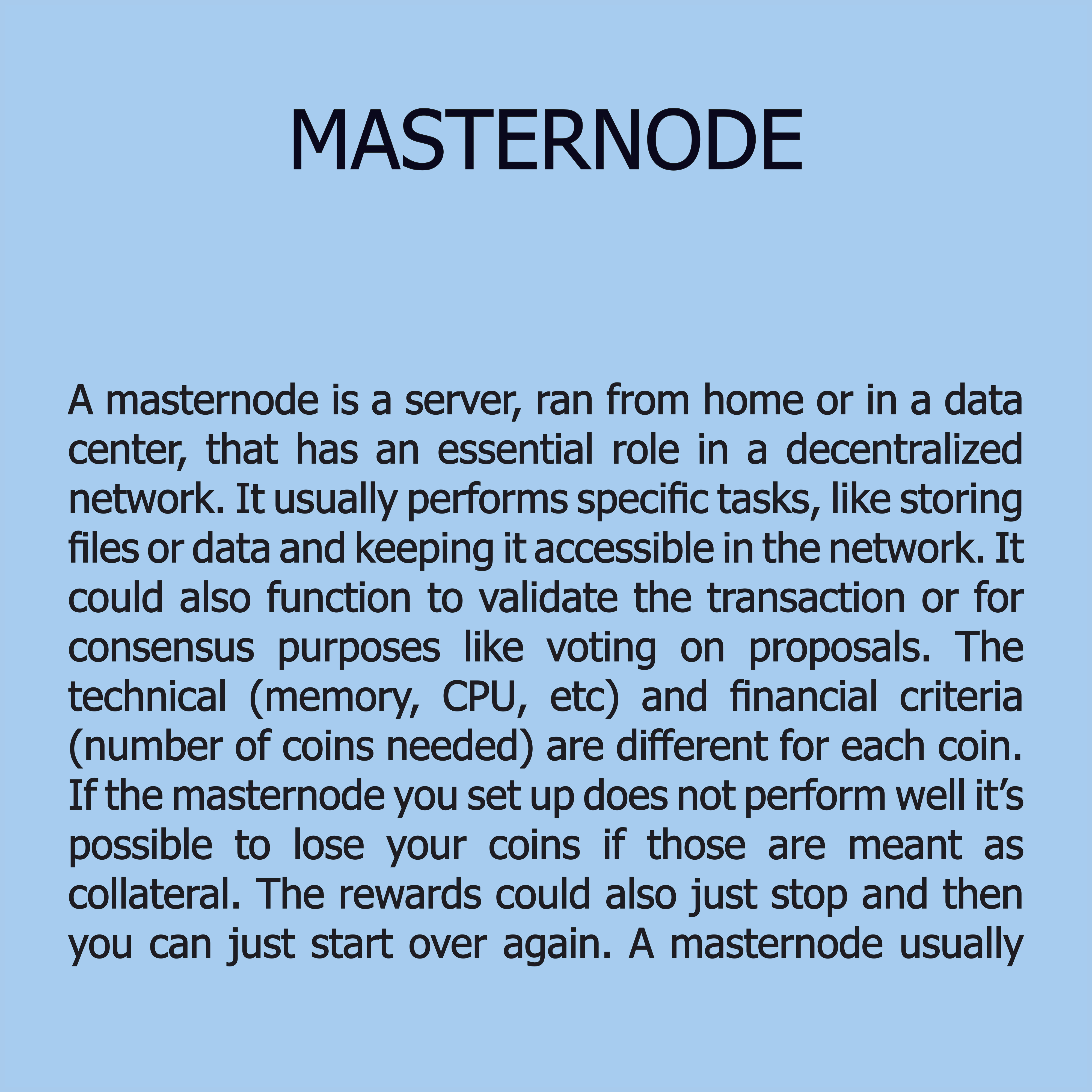 MASTERNODE - Crypto terminology | OpenSea