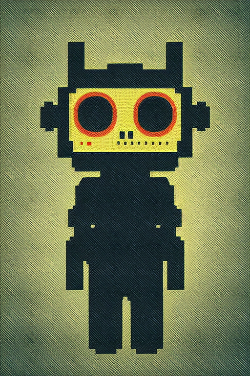 Pixel Robot - piza Midjourney Pixel art collection | OpenSea